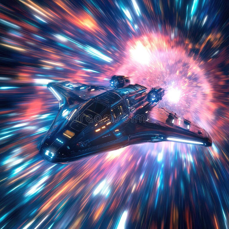 A Spaceship is Speeding at Light Speed through a Holographic Galactic ...