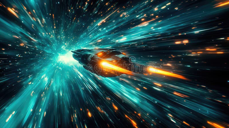 A Spaceship is Speeding at Light Speed through a Holographic Galactic ...