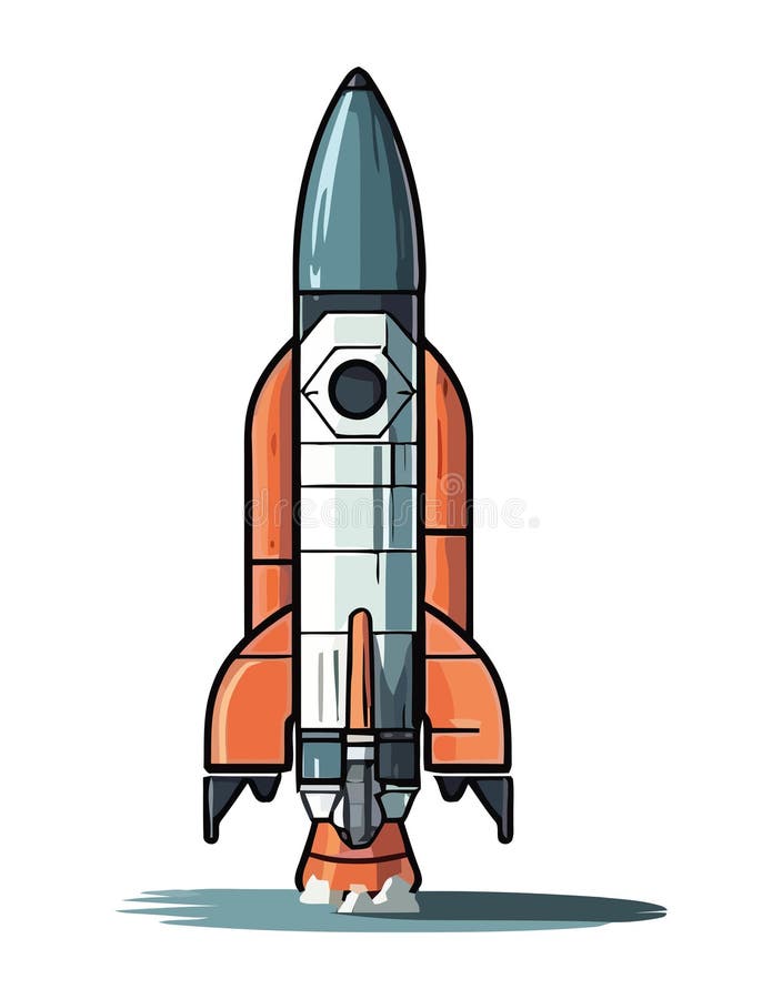 Spaceship Taking Off Launcher Icon Stock Vector - Illustration of ...