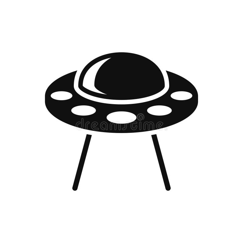 Spaceship Ufo Icon on White Background. Uncnown Flying Object Logo ...