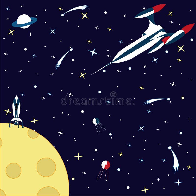 Spaceship stock vector. Illustration of research, universe - 47628443
