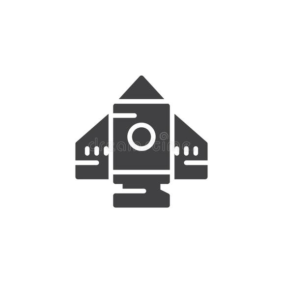 Spaceship vector icon stock vector. Illustration of pictogram - 113489002