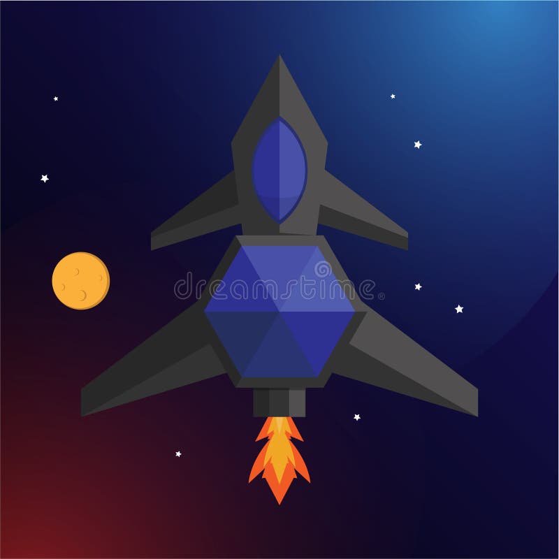 Spaceship Vector Illustration Good for Logo or Mascot Stock Vector ...