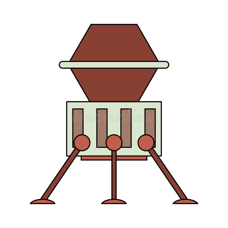 Spaceship Vertical Take Off Position Symbol Isolated Stock Vector ...