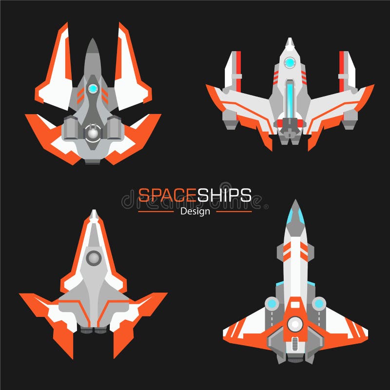Spaceships aircraft design stock vector. Illustration of aircraft ...