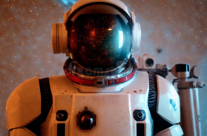 Spacesuit. Portrait of Cosmic Outfit for Cosmonaut in Space. Generative ... Spacesuit. Portrait of Cosmic Outfit for Cosmonaut in Space. Generative ...