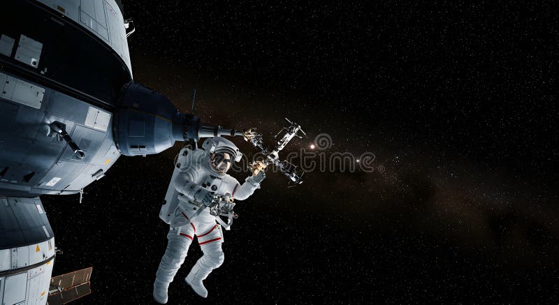 Astronaut Spacewalk AI Image Stock Photo - Image of cosmos, agency ...