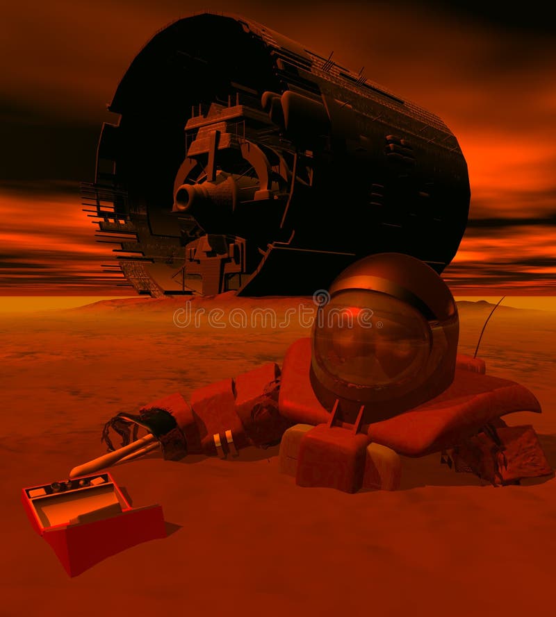 Spacewreck 3 stock illustration. Illustration of fiction - 16811607
