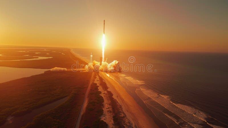 A SpaceX Rocket Launching into the Sky, Perfect for Technology and ...