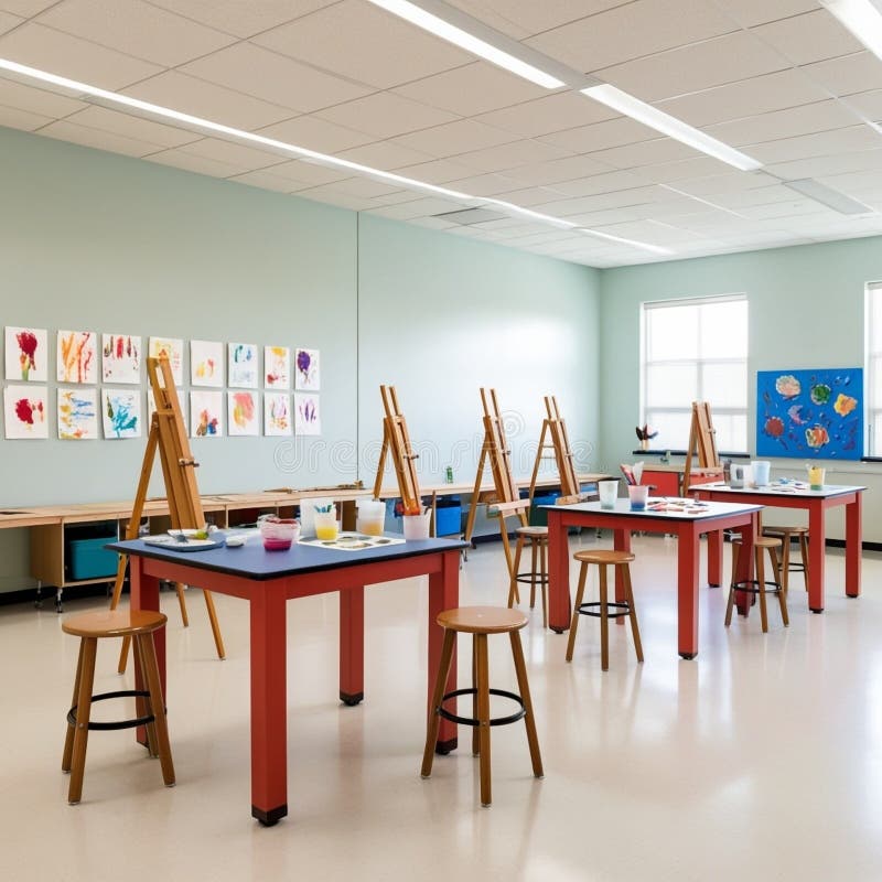 Spacious Art Room with Large Tables, Perfect for Creative Projects and ...