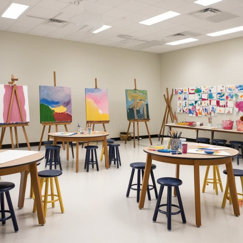Spacious Art Room with Large Tables, Perfect for Creative Projects and ...