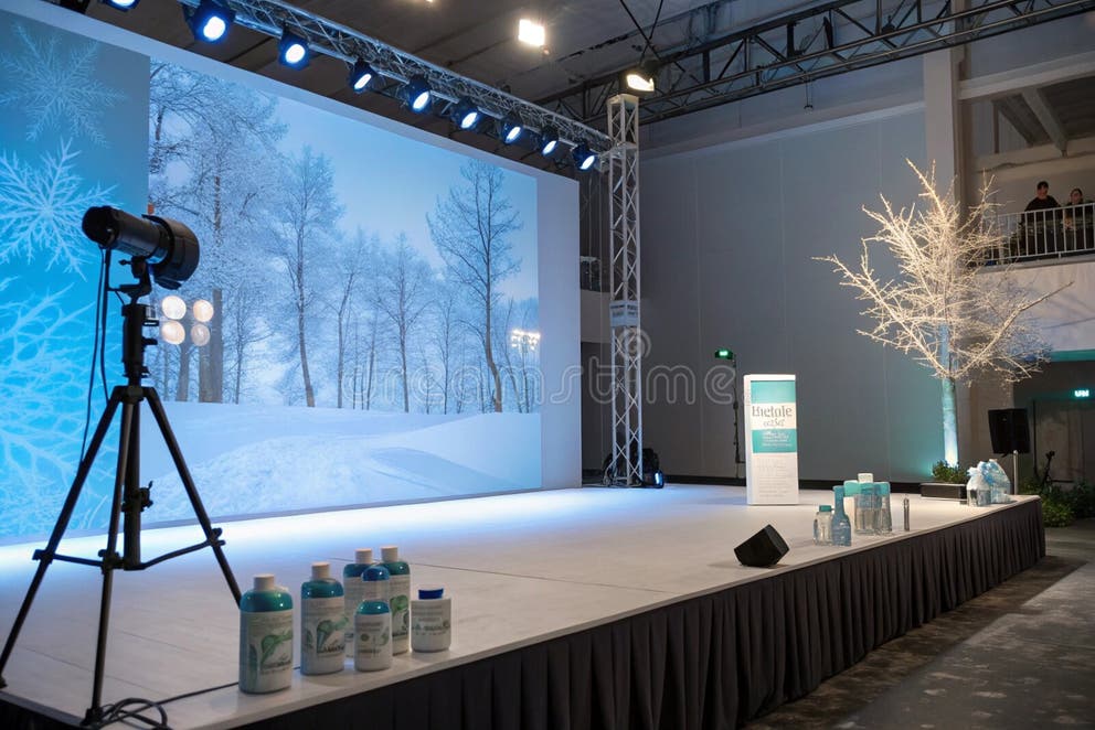 Spacious Background with Soft Blue Lighting Stock Illustration ...