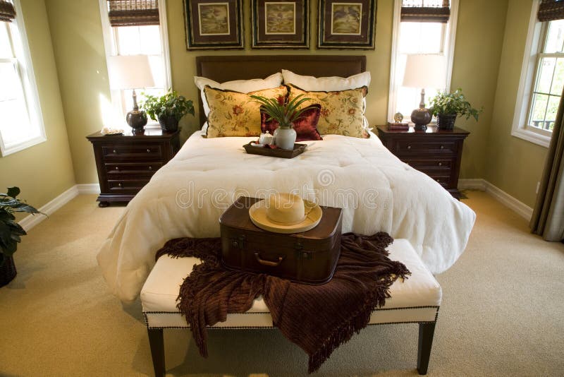 Spacious bedroom stock image. Image of residential, mansion - 3537219