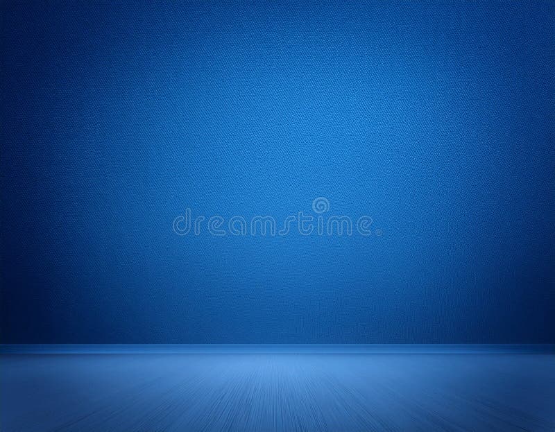 Blue Empty Studio Room for Product Placement or Design Template with ...