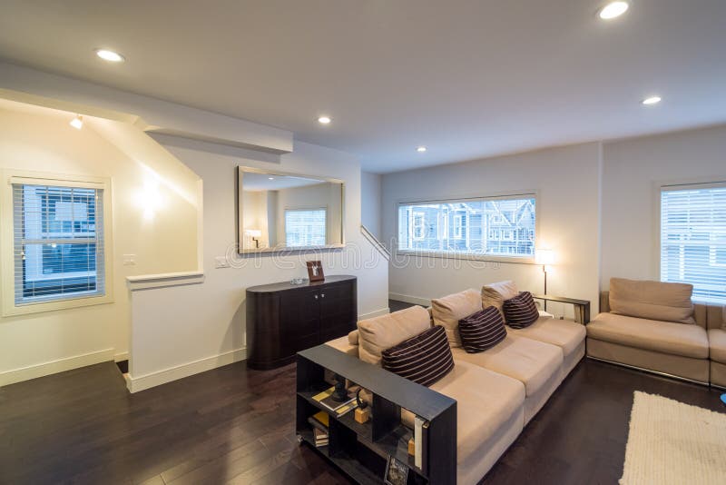 Spacious Bright Living Room in a Luxury House Stock Photo - Image of ...