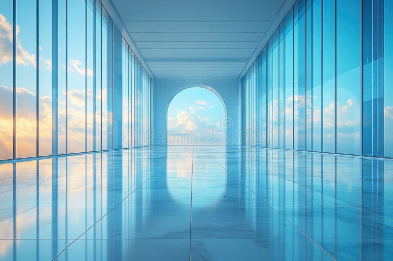 Modern Interior Space with Large Windows Offering a Stunning View of a ...