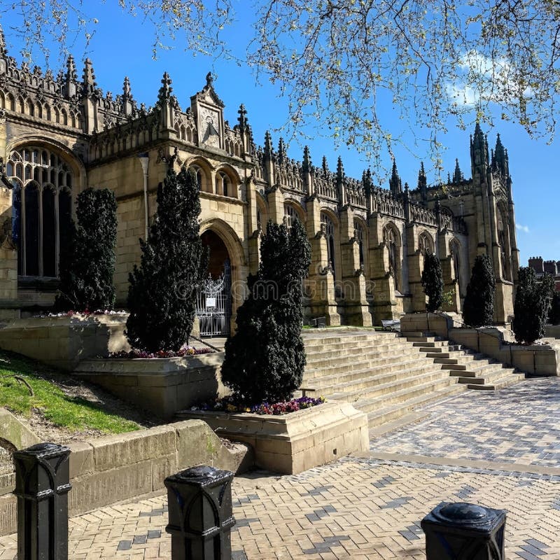 Spacious Building with Lush Greenery in the Front Yard Stock Image ...