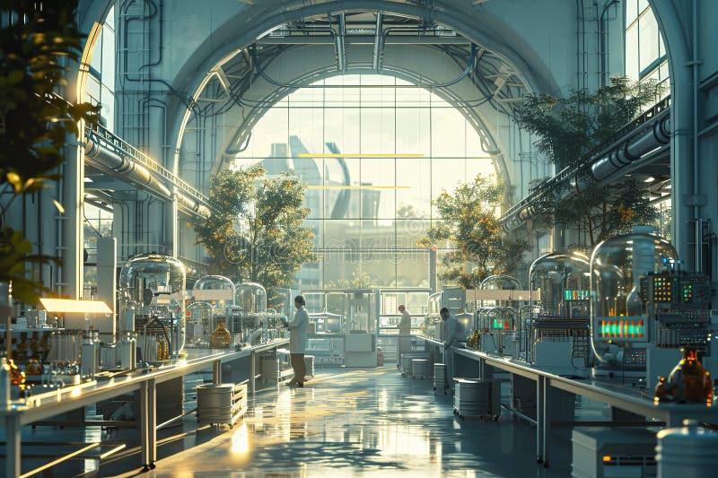 A Spacious Building with Numerous Windows and Trees, Enhancing the ...