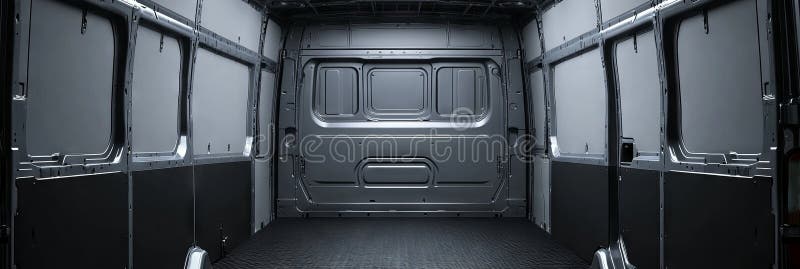 Spacious Cargo Van with Sturdy Flooring, Wide-open Rear Doors, and ...
