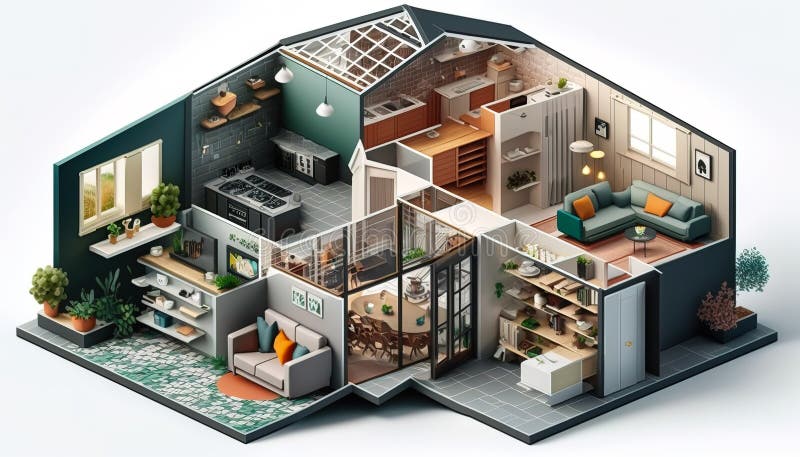 Stunning Interior and Exterior Composition of a Spacious Family Home ...