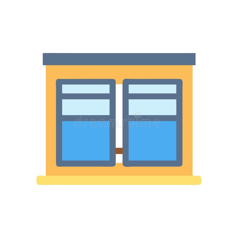 Spacious Classroom Window Design Icon Stock Vector - Illustration of ...
