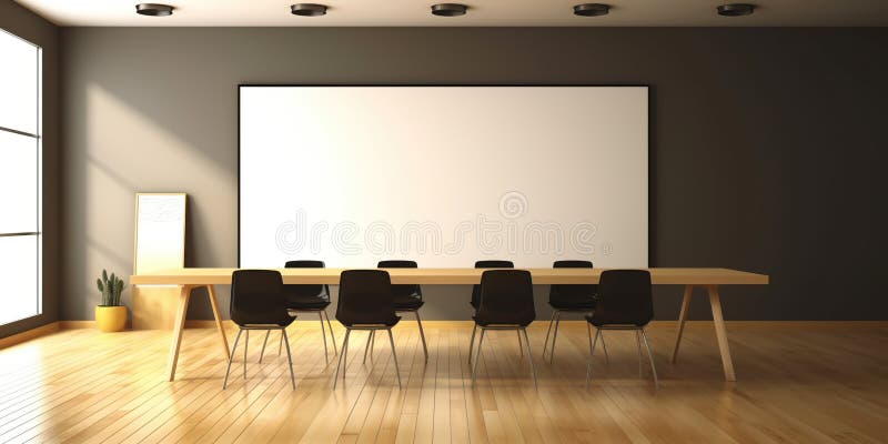A Spacious Conference Room with a Large Meeting Table, Providing a ...