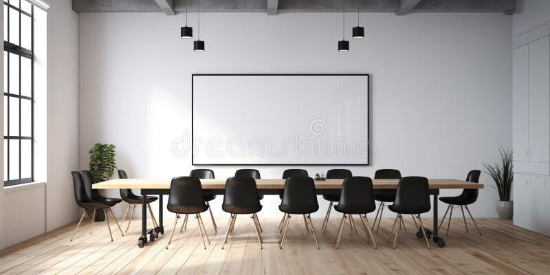 A Spacious Conference Room with a Large Meeting Table, Providing a ...