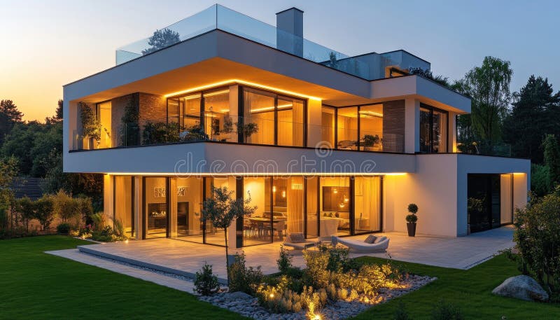A Spacious and Contemporary House that Features Numerous Windows is ...