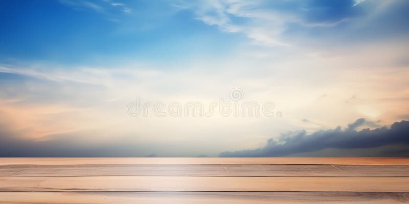 Spacious Copy Space, Empty Product Display with Open Sky Background ...