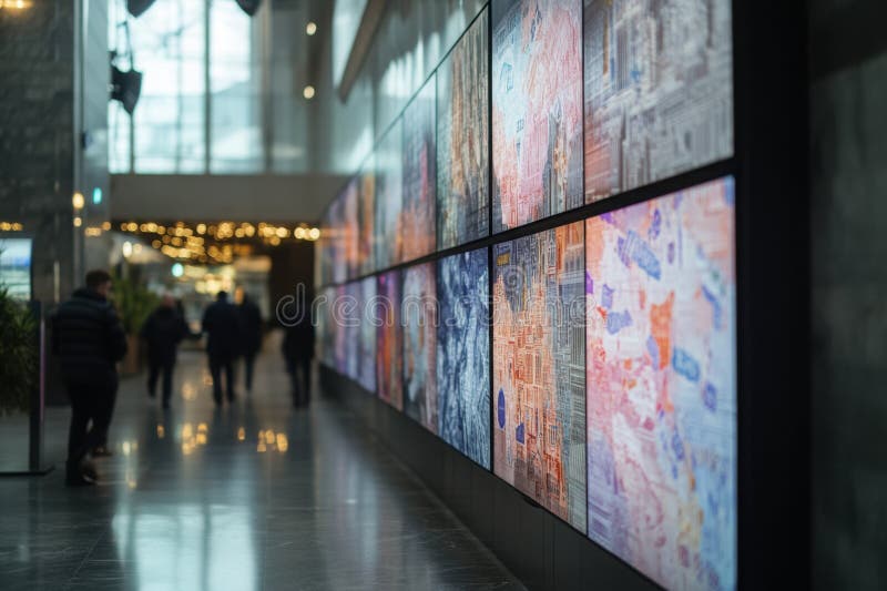 Giant Currency Exchange Center with Digital Displays Showcasing Global ...