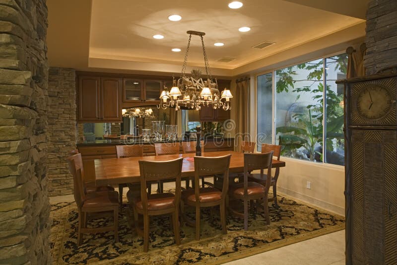 Old Fashioned House Interior. Dining Room Stock Image - Image of idea ...