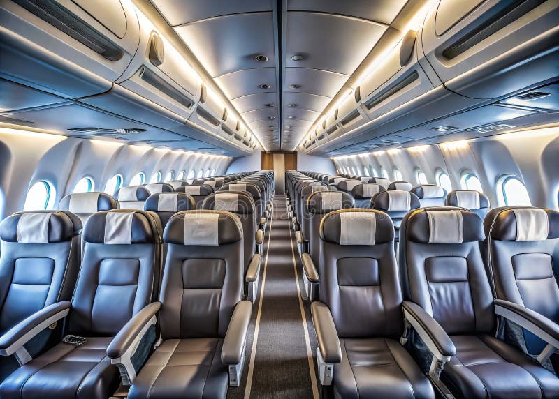 Spacious Economy Class Cabin Awaits Luxurious Charter Flight Interior ...