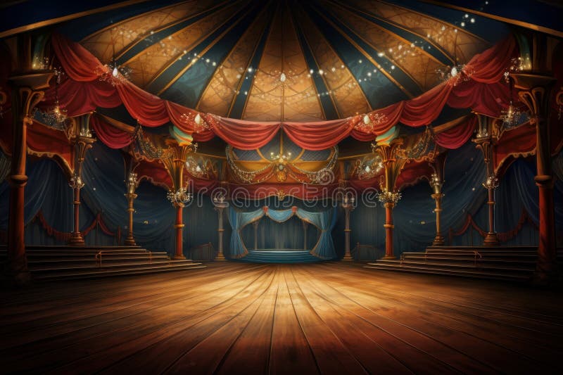 Spacious Empty Circus Tent. Generate Ai Stock Illustration ...