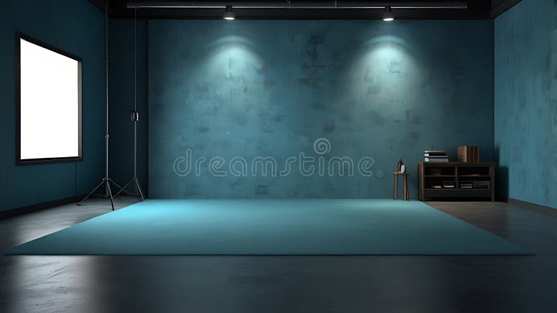 Spacious Empty Photo Studio with Professional Lighting and Modern ...