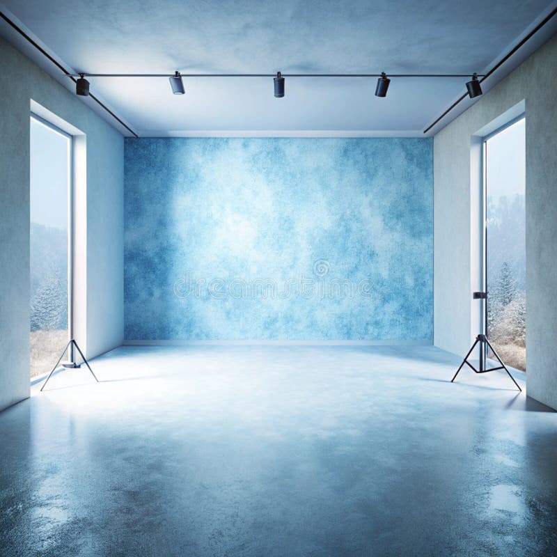 Spacious Empty Photographer Studio Background Stock Illustration ...