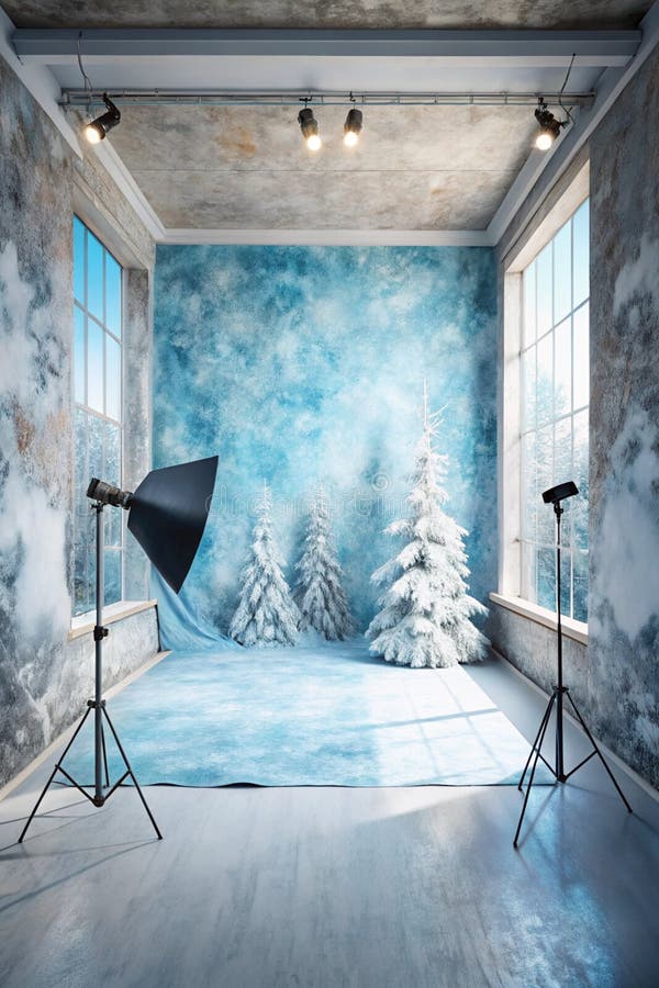 Spacious Empty Photographer Studio Background Stock Illustration ...