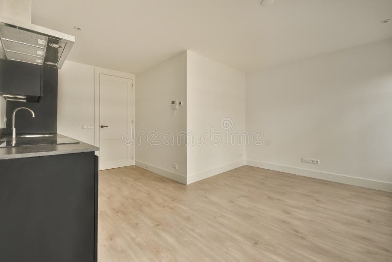 Small kitchen design stock photo. Image of comfortable - 233830628