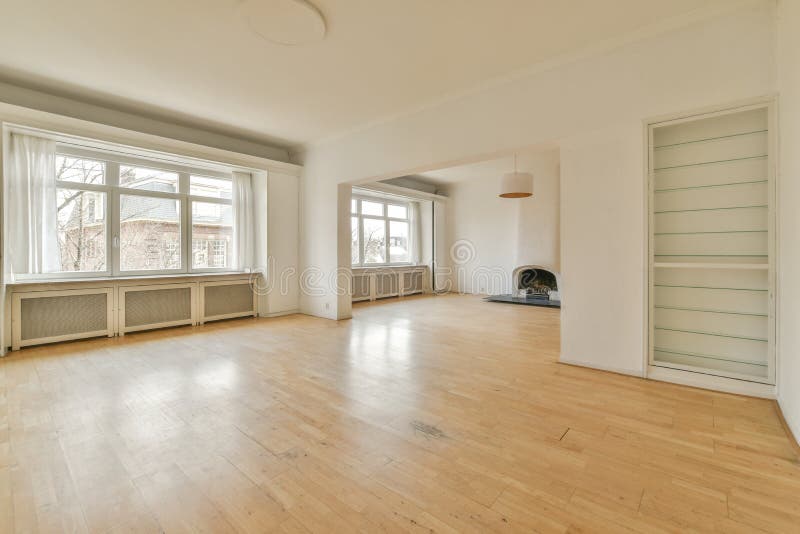 Spacious empty room stock image. Image of inside, house - 253716449