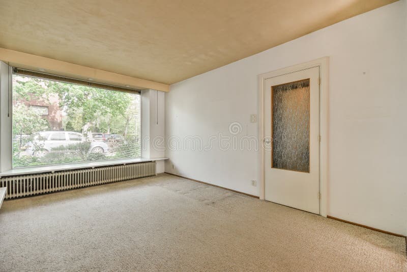 Spacious empty room stock image. Image of architecture - 254404653