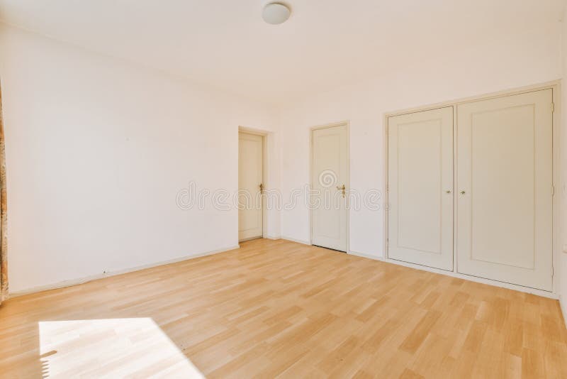 Spacious empty room stock photo. Image of estate, apartment - 256558516