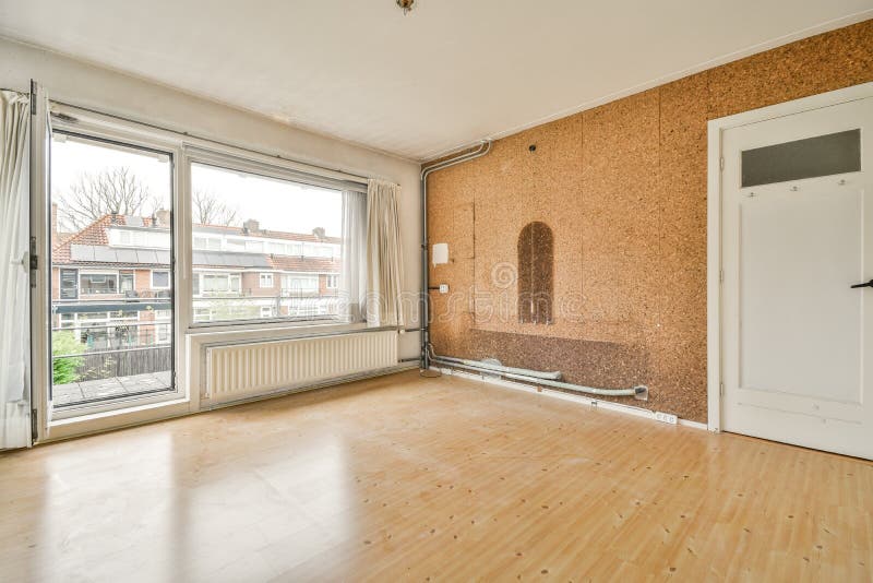 Spacious empty room stock image. Image of real, room - 257500709