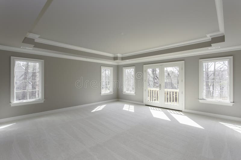 Spacious Bright Modern Living Room Expansive Windows Letting Natural ...