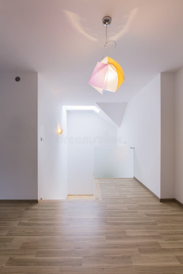 Spacious Empty Room with Wooden Floors Stock Image - Image of apartment ...