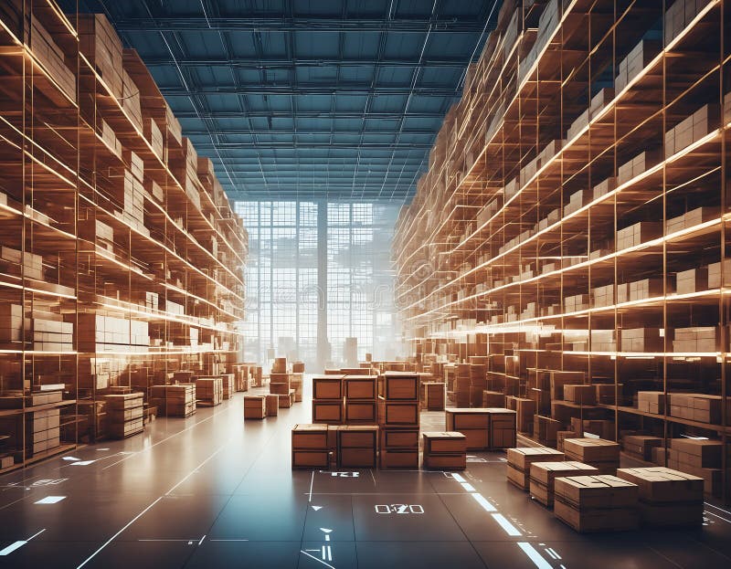 Organized Warehouse: Efficient Storage and Logistics. Create Using ...