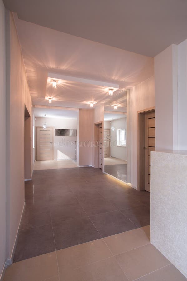 Spacious Illuminated Anteroom Stock Image - Image of home, indoors ...