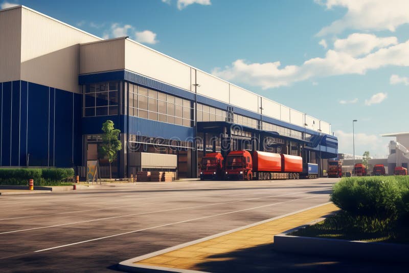 Industrial Warehouse Terminals Stock Image - Image of pallet, terminal ...