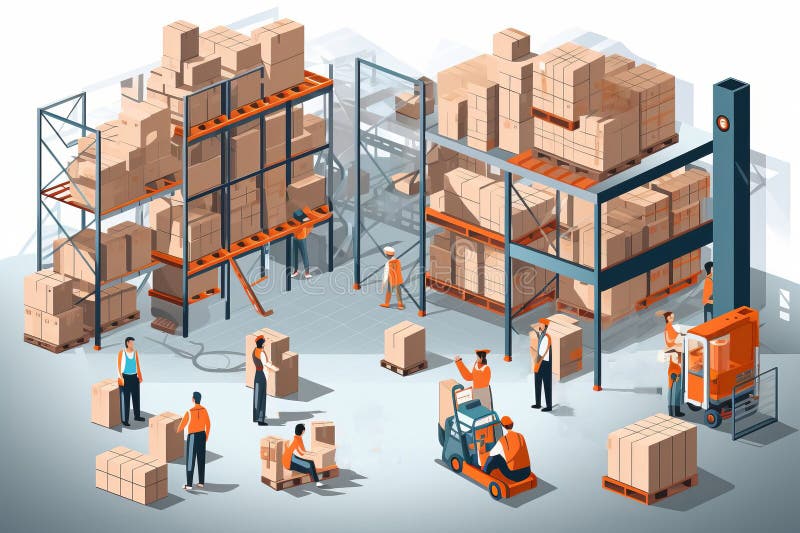 Industrial Warehouse Terminals Stock Image - Image of merchandise ...