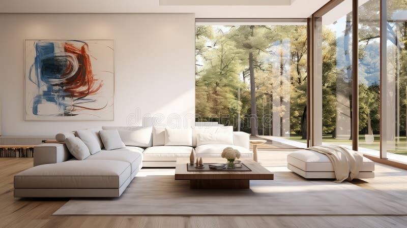 Spacious Interior Design Architecture Stock Illustration - Illustration ...