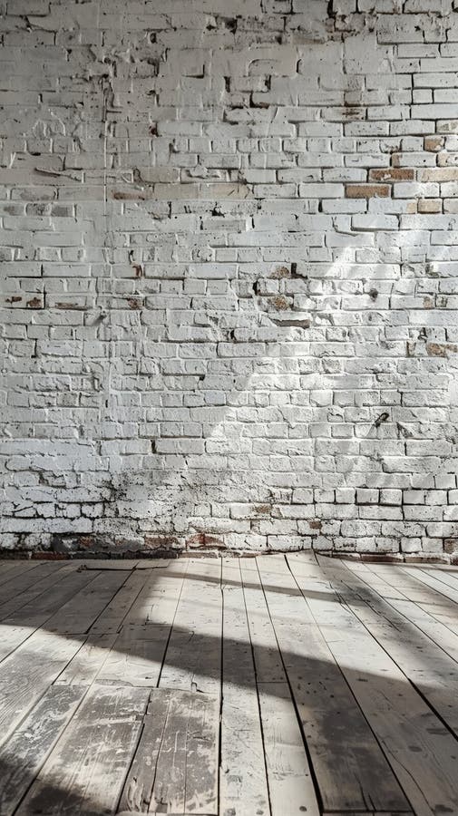 This Spacious Interior Features a Rustic Brick Loft Wall Bathed in ...