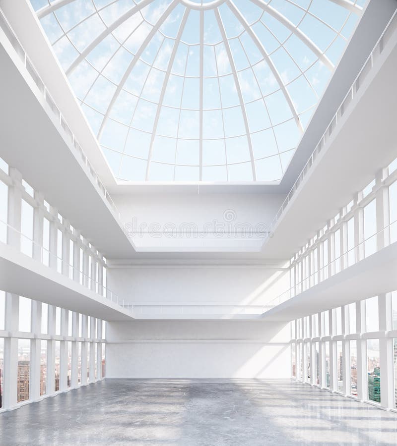 Perspective View Of Big Apartment With Walls Stock Illustration ...